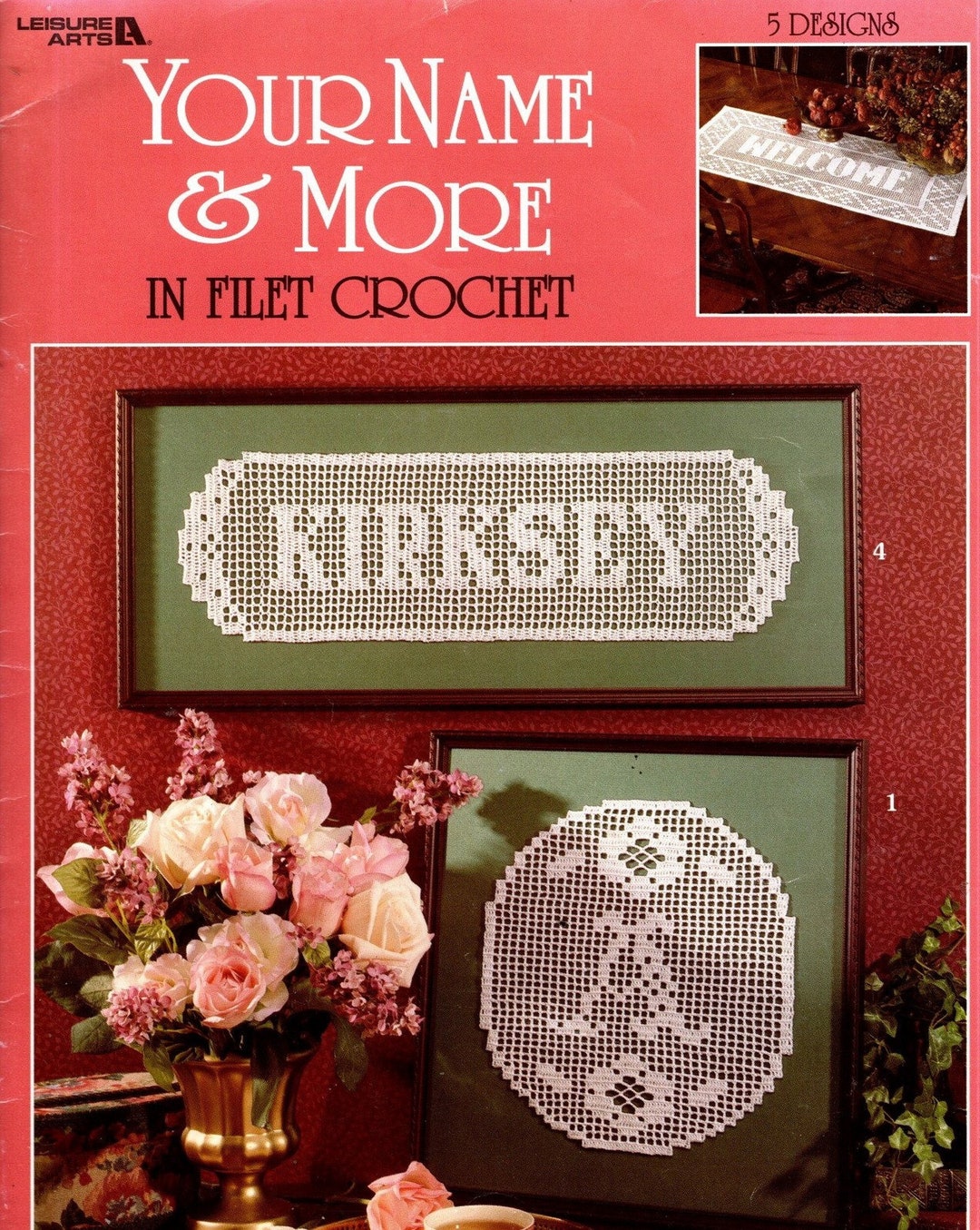 Your Name & More in Filet Crochet Patterns God Bless Home Hanger ...