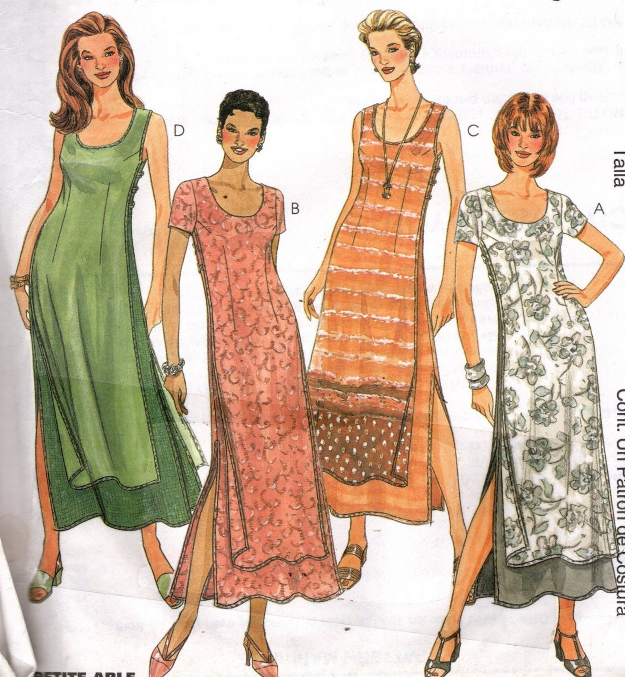 Misses Side Slit Dress Sewing Pattern Mccalls 2118 Size 4 6 8 Uncut - Etsy