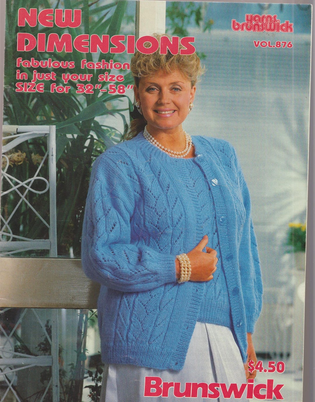 Brunswick New Dimensions Knitting Patterns Sizes 32" - 58" Sweaters ...