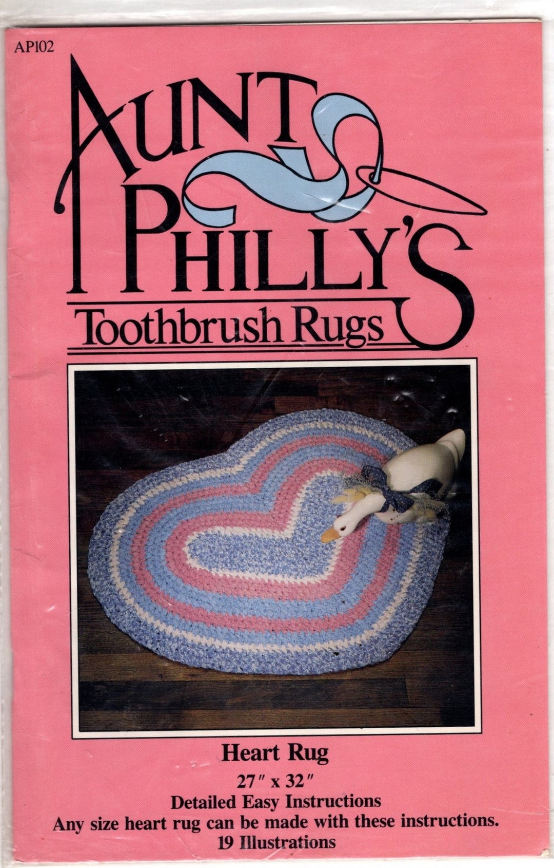 Aunt Philly's Heart Shape Rug Toothbrush Rugs 27" X 32" New - Etsy