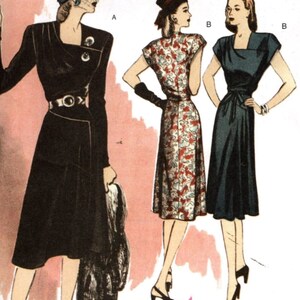 Misses 1946 Retro Reproduction Dress Sewing Pattern Butterick - Etsy