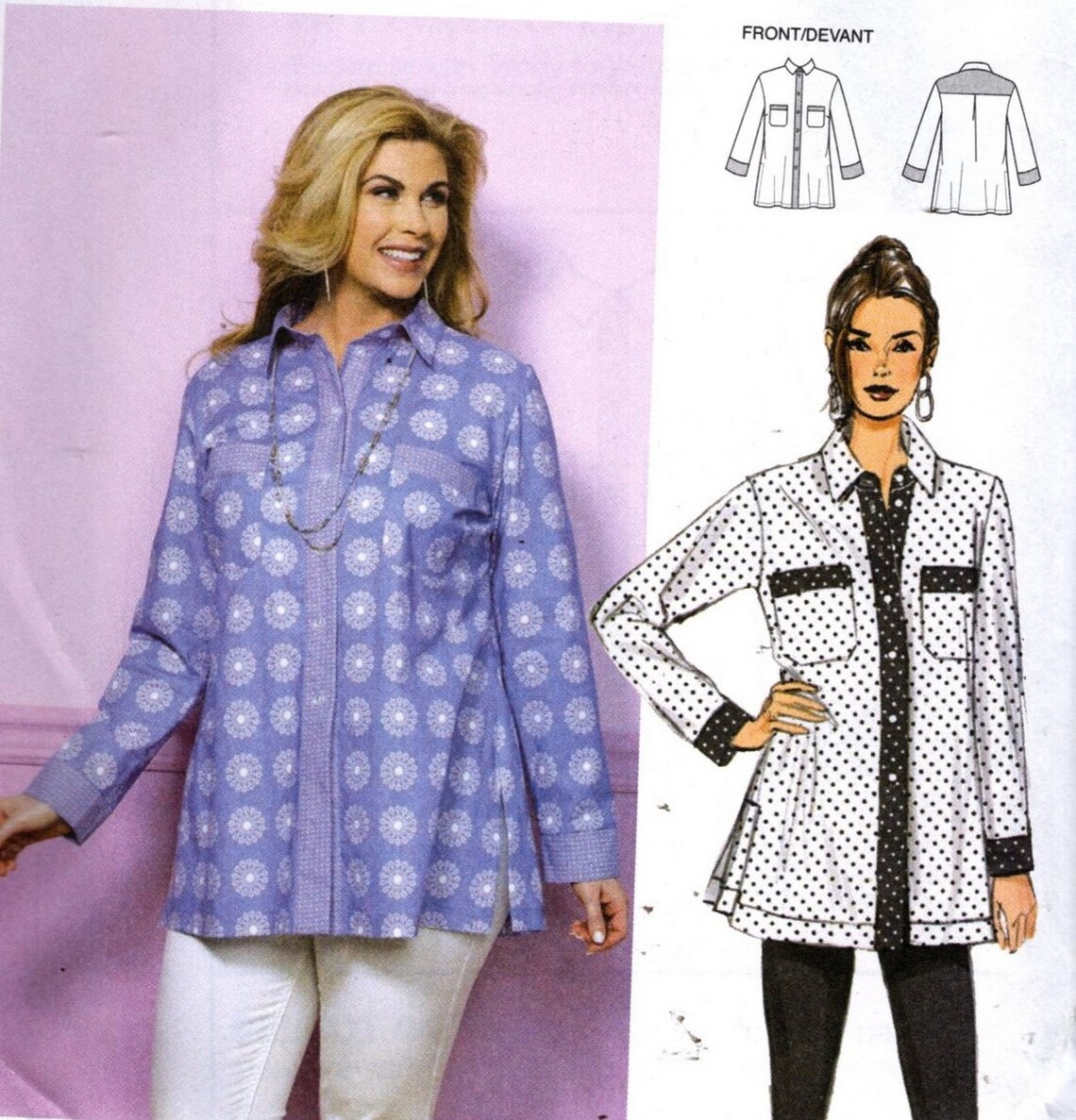 Womens Very Loose Shirt Sewing Pattern Easy Butterick 6465 - Etsy