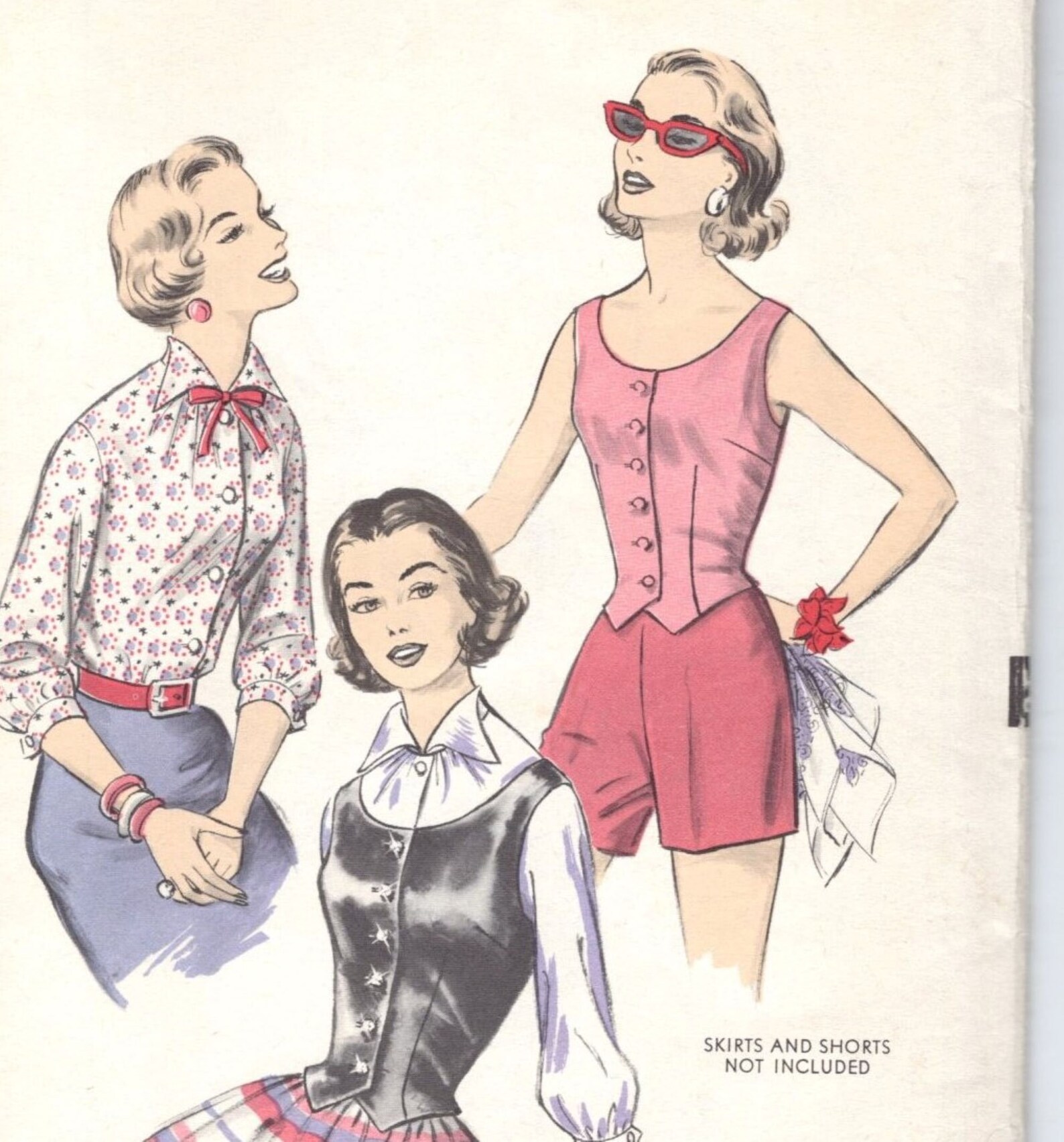 Blouse and Weskit Sewing Pattern Size 14 Bust 34 Advance - Etsy