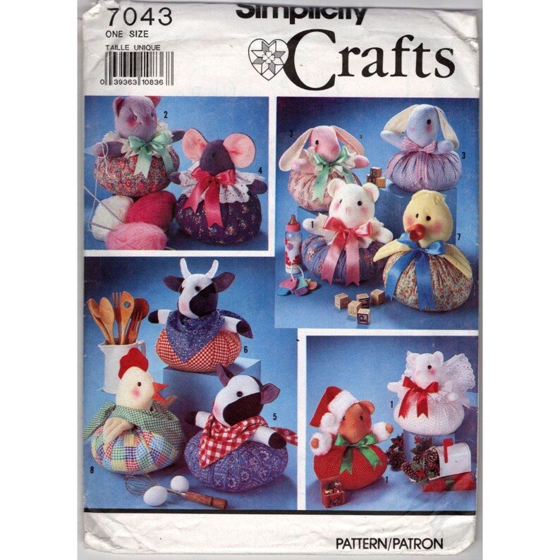 Puffy Stuffed Toys Sewing Pattern Simplicity 7043 Uncut - Etsy