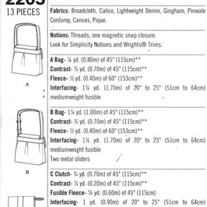 Handbag and Clutch Sewing Pattern, Simplicity 2205 - Uncut - Etsy