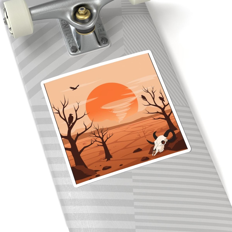 Desert Vulture Sticker – Minimalist Bird Art – Bleak Aesthetic – Vinyl ...