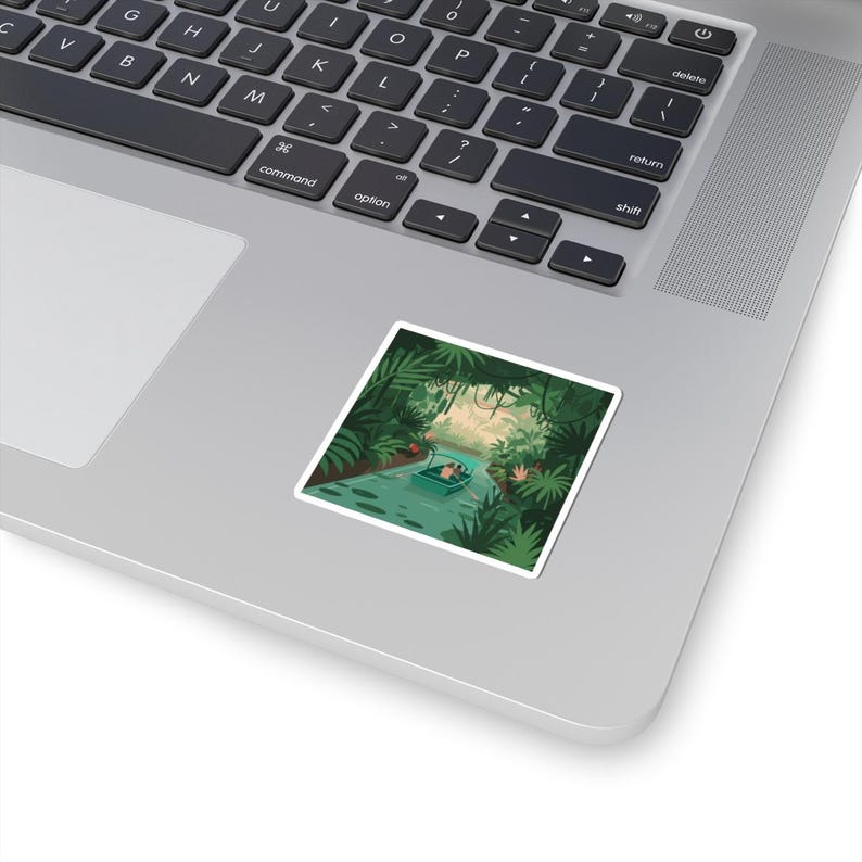 Riverboat Adventure Sticker – Jungle Theme – Tropical Travel Souvenir ...