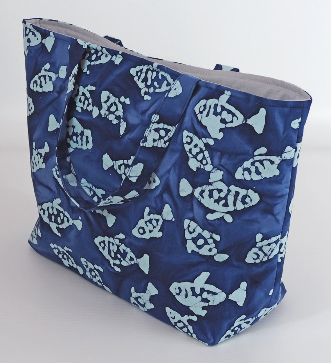 Buy Fish Design Tote Bag / Fabric Tote Bag / Over the Shoulder Bag ...