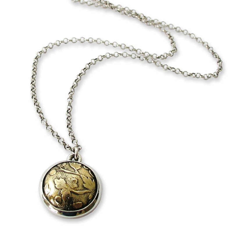 Round Filigree Brass and Silver Earrings | Etsy