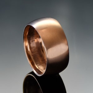 Wide Rose Gold Wedding Band - Etsy