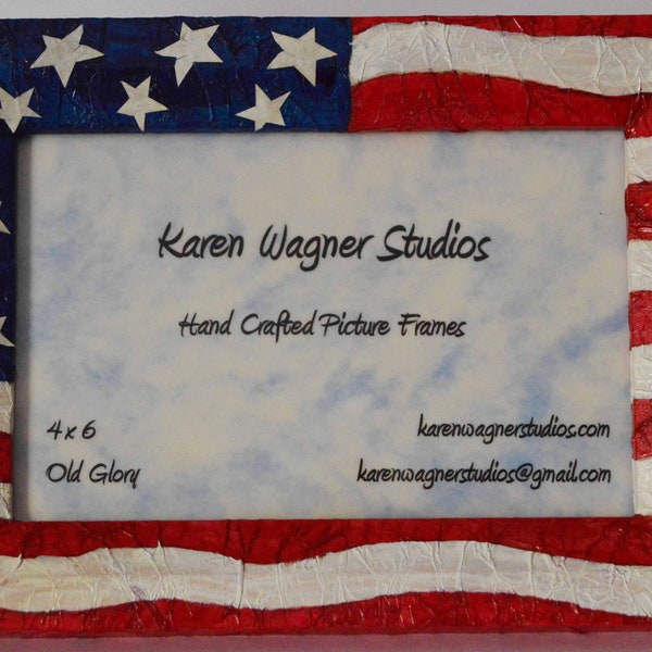 Picture Frame With American Flag - Etsy