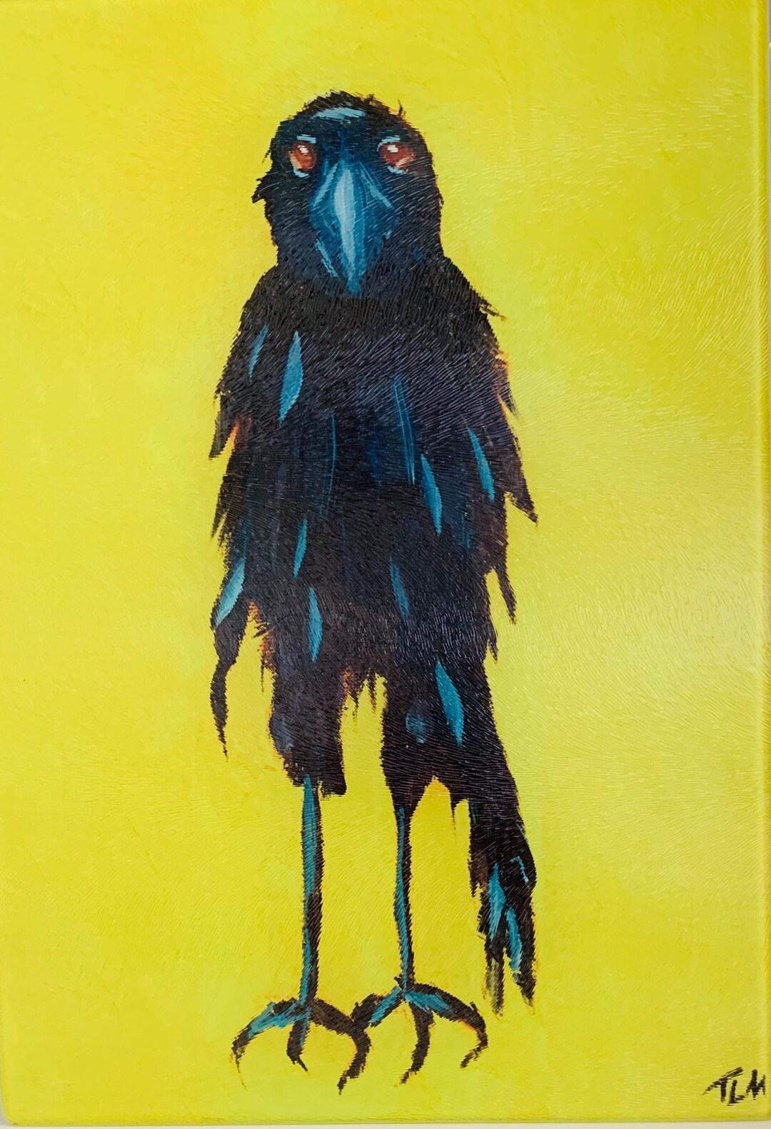 Bad Day Raven Tempered Glass Cutting Board by Terry Macdonald Art - Etsy