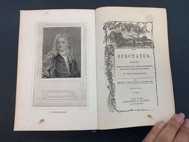 The Spectator Addison 1851 | Etsy