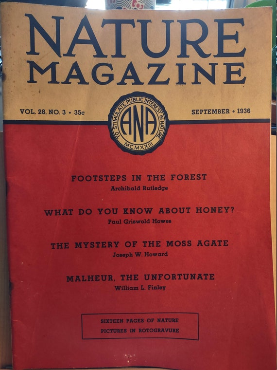 Nature Magazine September 1936 Vol. 28 No.3 - Etsy