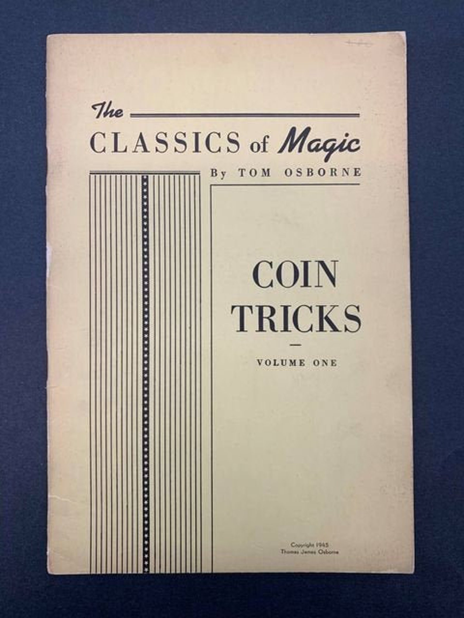 The Classics of Magic: Coin Tricks Vol. 1 by Tom Osborne, 1945 - Etsy