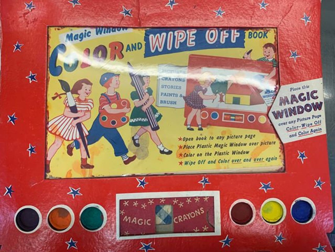 1953 Magic Window Color and Wipe off Book - Etsy