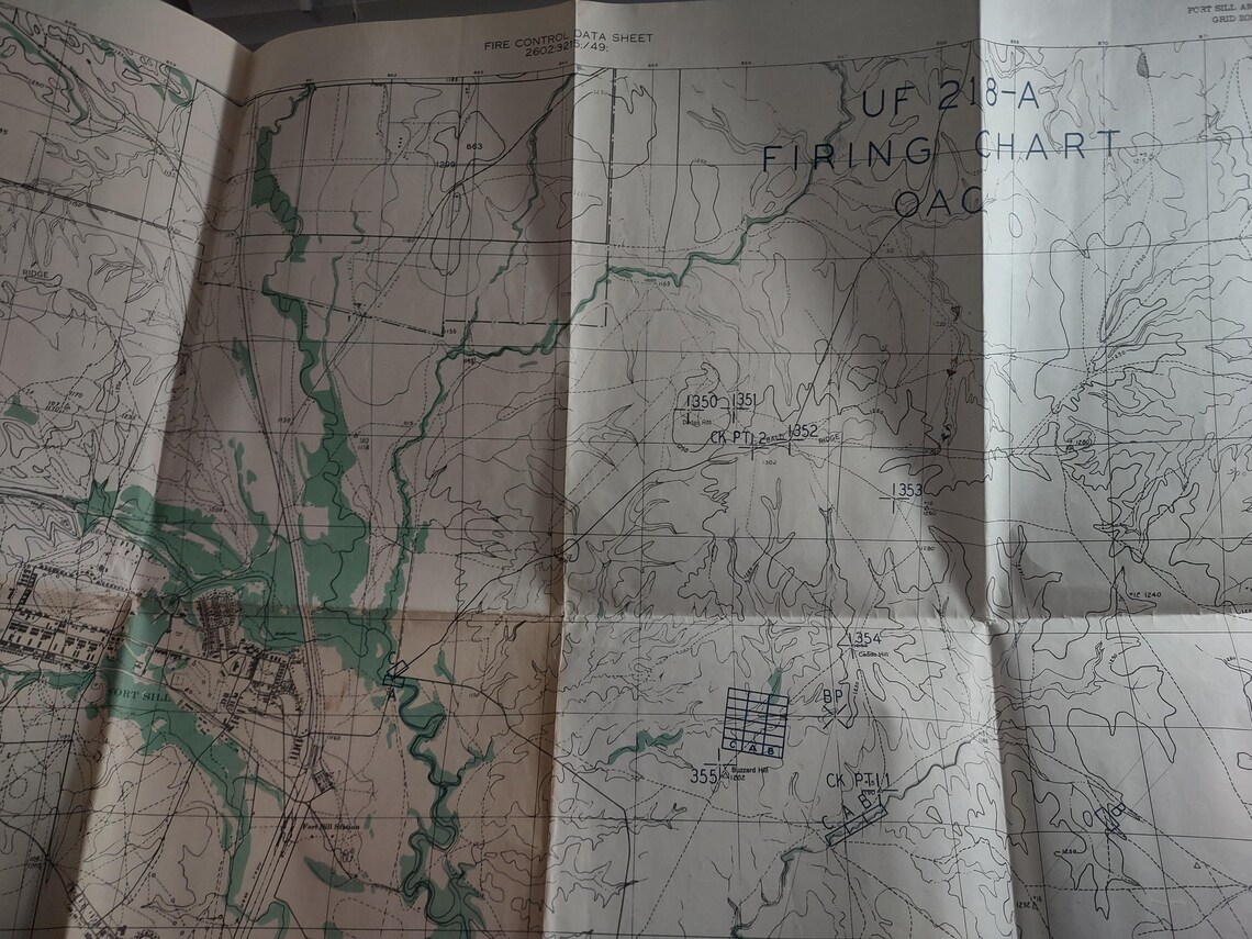UF 218 A Firing Chart OAC Map With Overlay by the U.S. Army - Etsy Canada