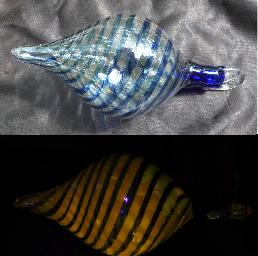 UV Blacklight Reactive Glass Hanging Ornament With Hole for Led Light ...