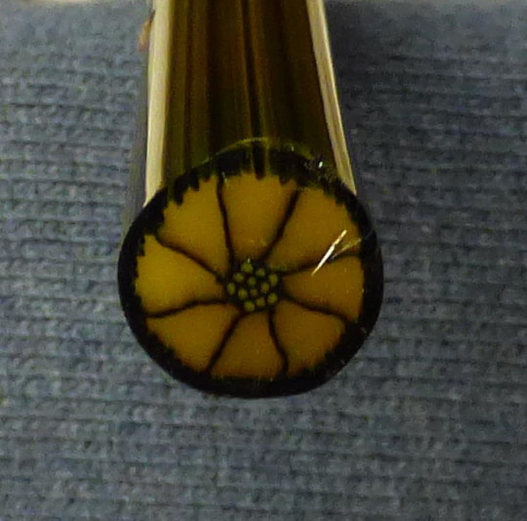 Boro Yellow Flower Murrine / Millie / Millefiori / Murrini / Mille ...