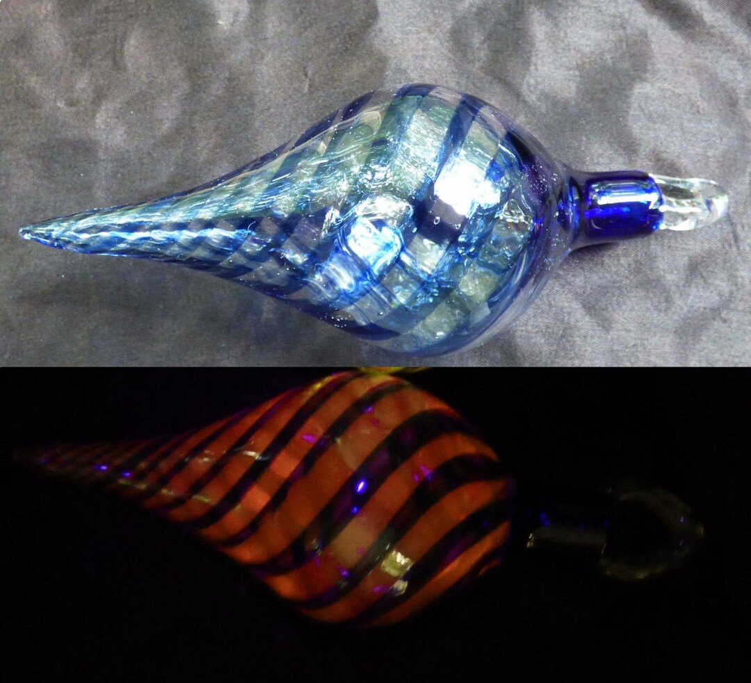 UV Blacklight Reactive Glass Hanging Ornament With Hole for Led Light ...