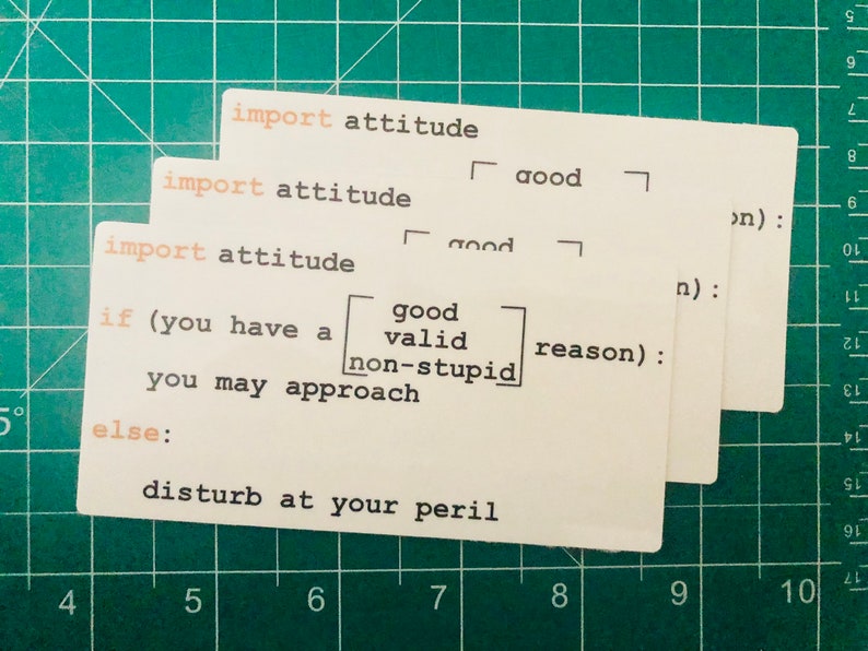 Python Coding Attitude Computer Science Large T Sticker Etsy