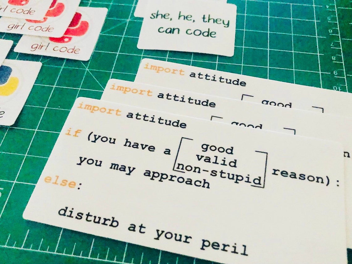 Python Coding Attitude Computer Science Large Gift Sticker - Etsy Python Coding Attitude Computer Science Large Gift Sticker - Etsy
