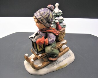 LARGE ride Into Christmas Goebel Hummel Figurine - Etsy