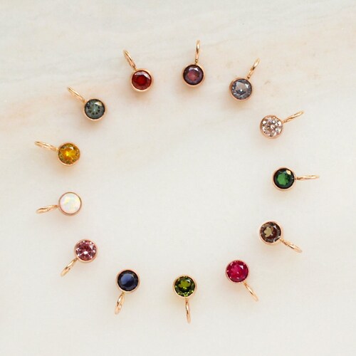 Birthstone Charm Add on Birthstone Personalized Birthstone - Etsy