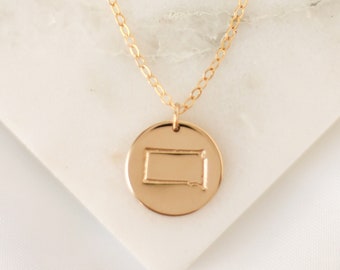 Georgia State Necklace 14k Gold Filled, 14k Rose Gold Filled, or ...