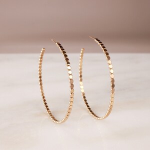 Large Cora Hoops Gold, Rose Gold or Silver Big Textured Dot Beaded ...