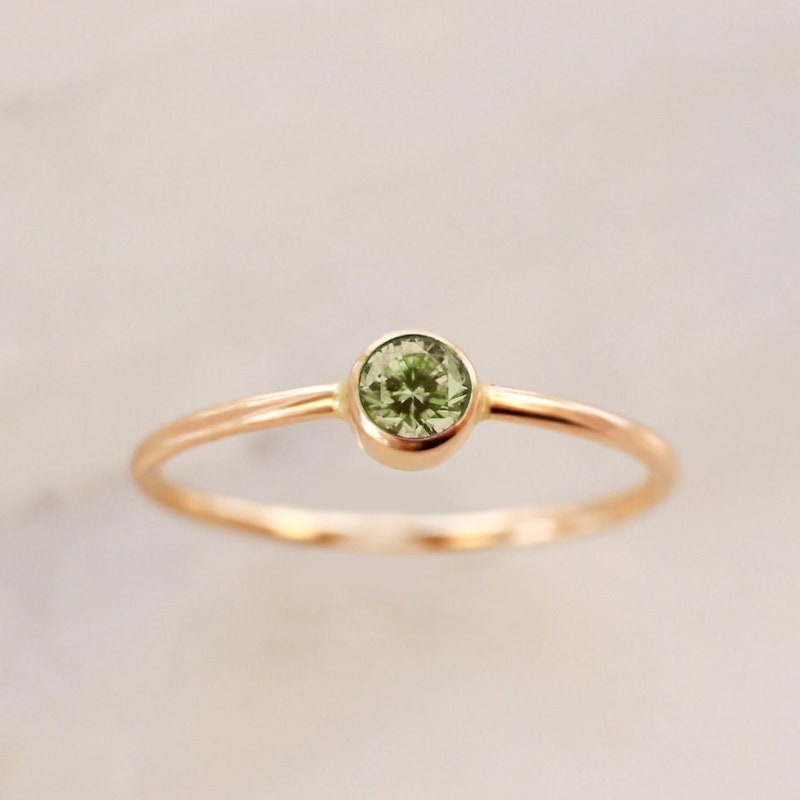 Peridot Ring - Etsy