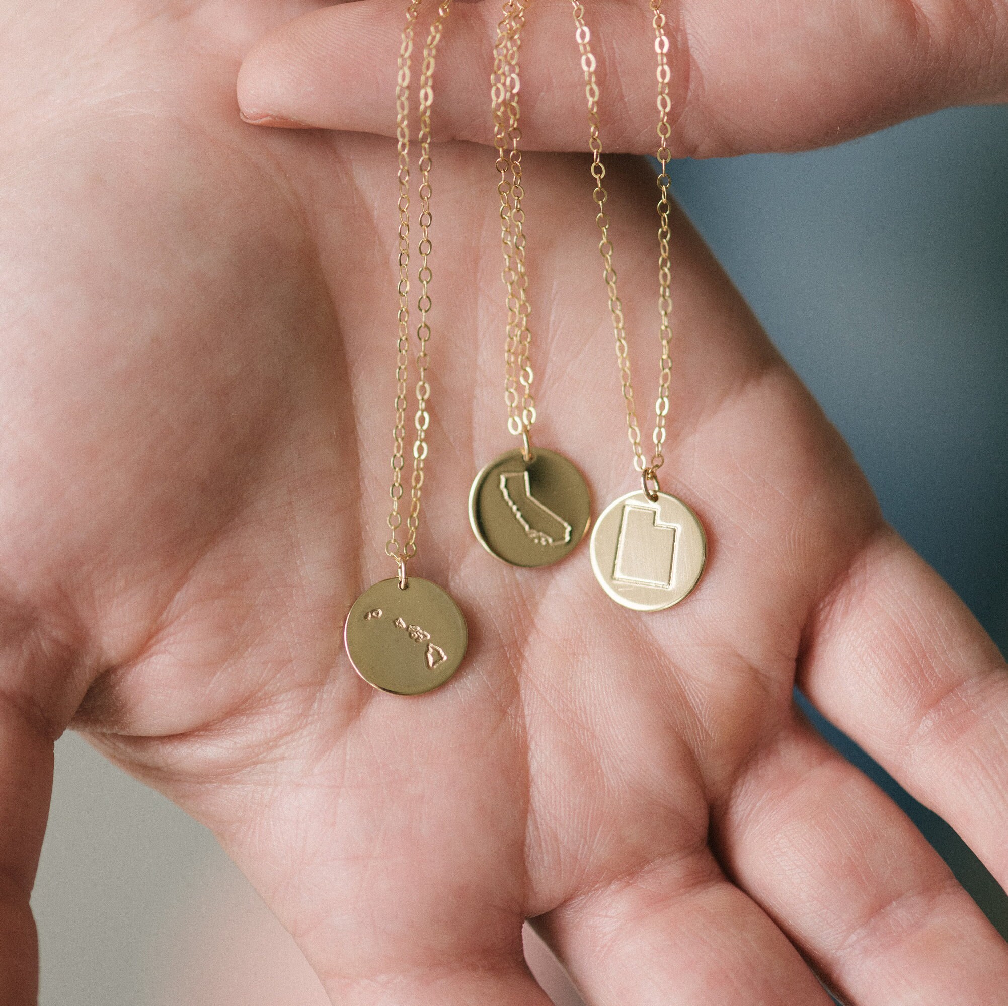 Wisconsin State Necklace 14k Gold Filled 14k Rose Gold - Etsy