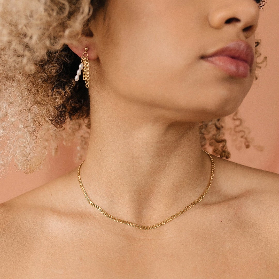 Wyatt Chain Necklace • Curb Layering Chain - 14k Gold Filled or ...