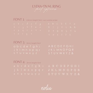 Lydia Oval Initial Ring • Personalized Jewelry - Gift for Her - Oval ...