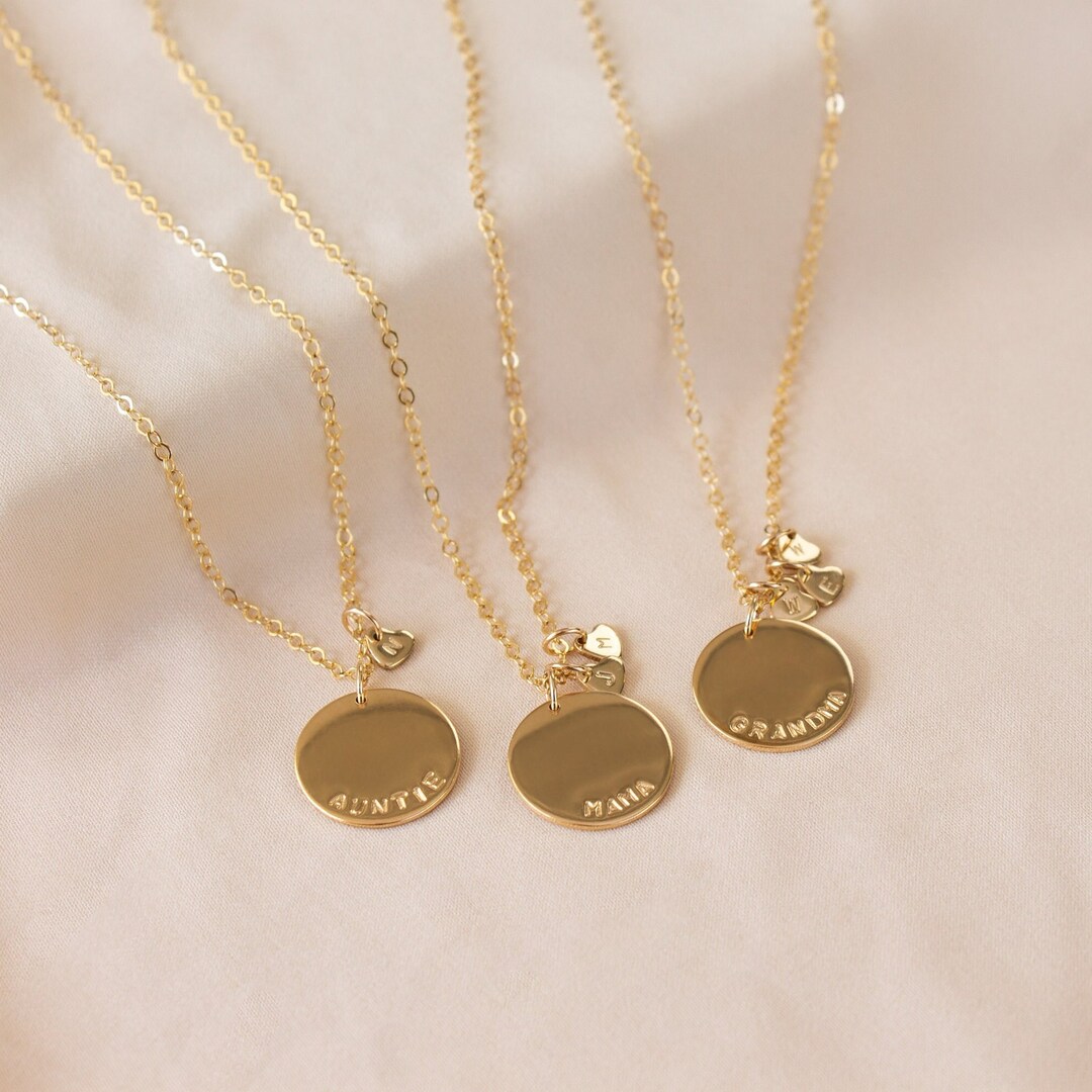 Emilia Personalized Charm Necklace Gold, Silver or Rose Gold Names ...