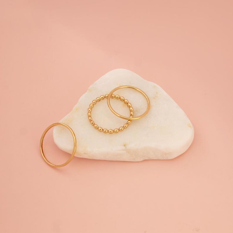 Essential Stacking Ring Set • 14k Gold Filled or Sterling Silver ...