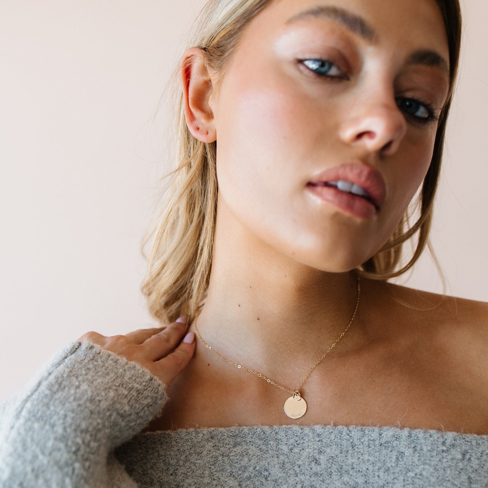 Emilia Personalized Charm Necklace • Gold, Silver or Rose Gold - Names ...