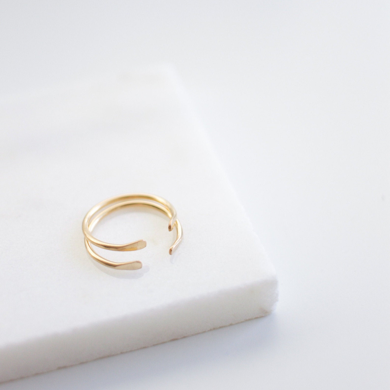 Travelers Cuff Ring Gold Silver or Rose Gold Stacking - Etsy