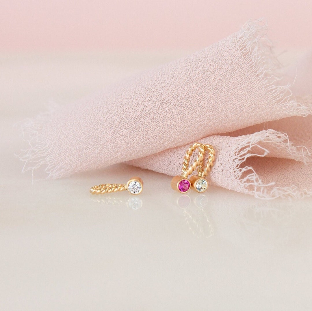 Tiny Lou Birthstone Charm • Add on Pendants - Gold or Silver - Birth ...