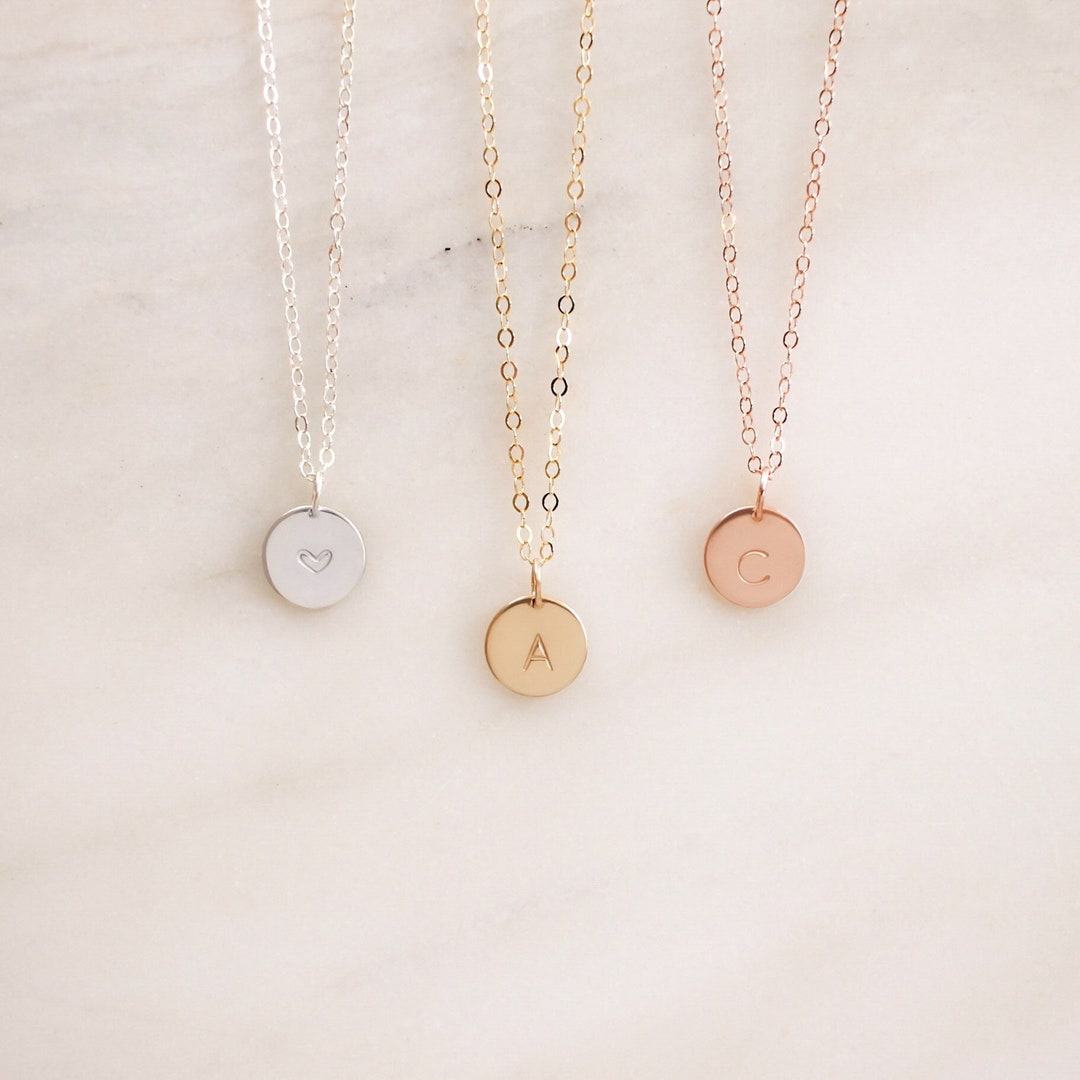 Original Initial Necklace • Gold, Silver or Rose Gold - Mothers Gift ...