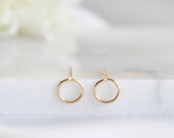Open Circle Studs | Etsy