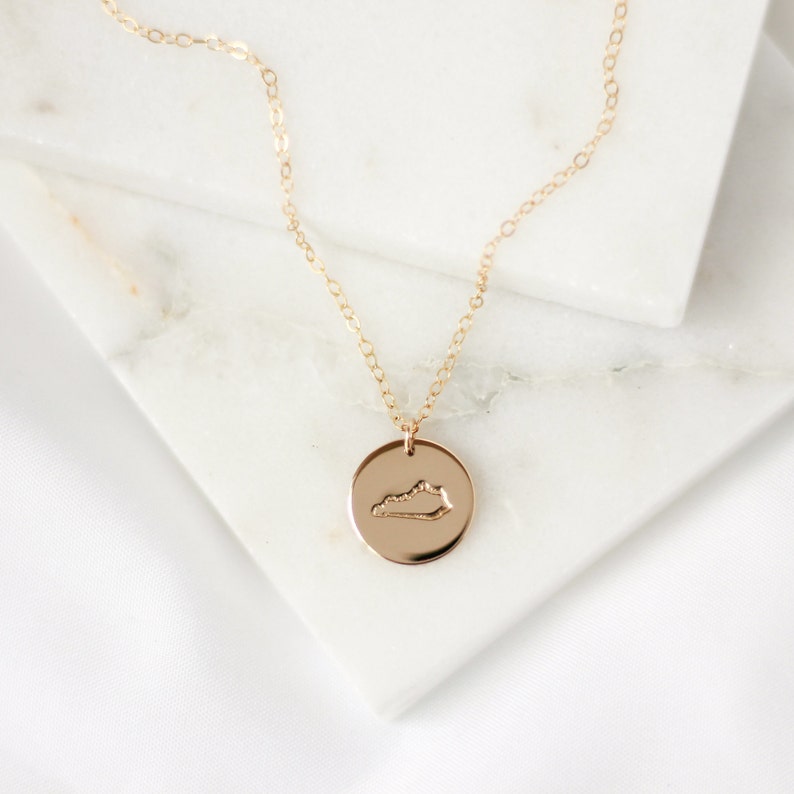 Kentucky State Necklace 14k Gold Filled 14k Rose Gold - Etsy