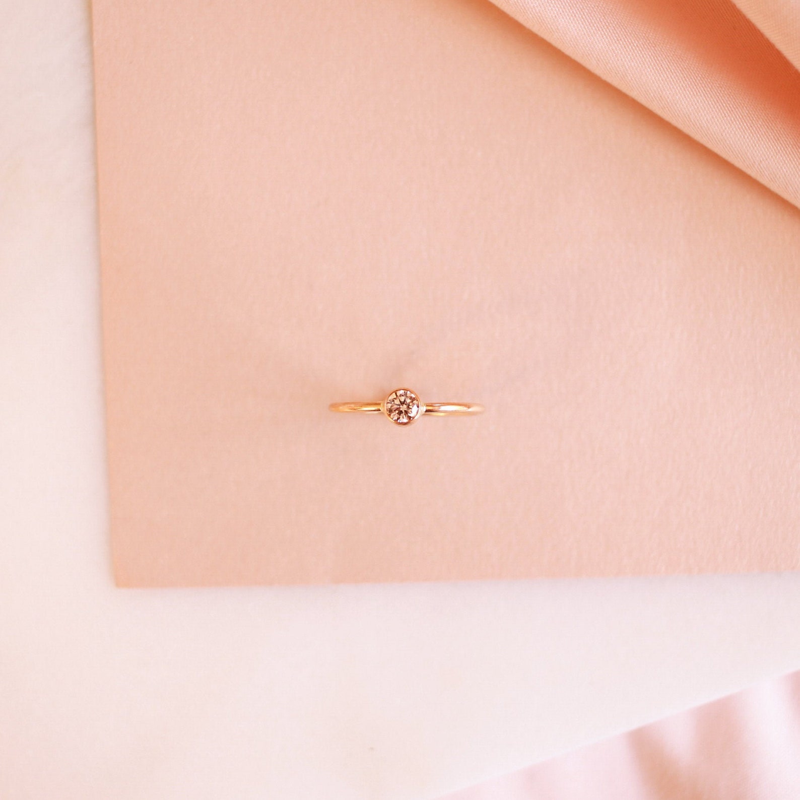 April Birthstone Ring Cubic Zirconia Diamond Alternative | Etsy