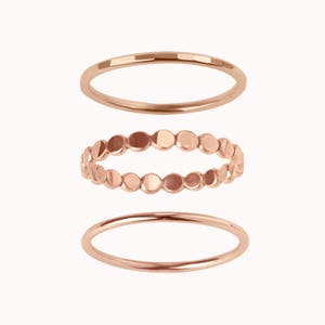 Essential Stacking Ring Set • 14k Gold Filled or Sterling Silver ...
