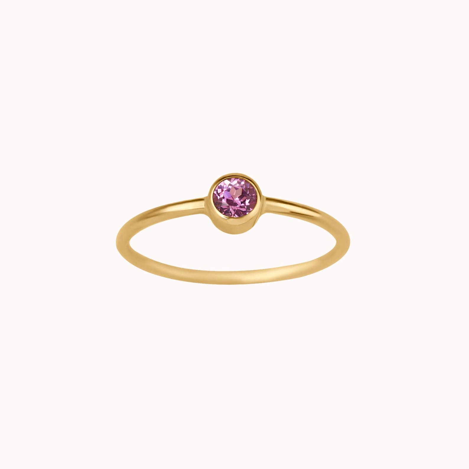 Pink Tourmaline Ring • October Birthstone Ring - Gold, Silver or Rose ...