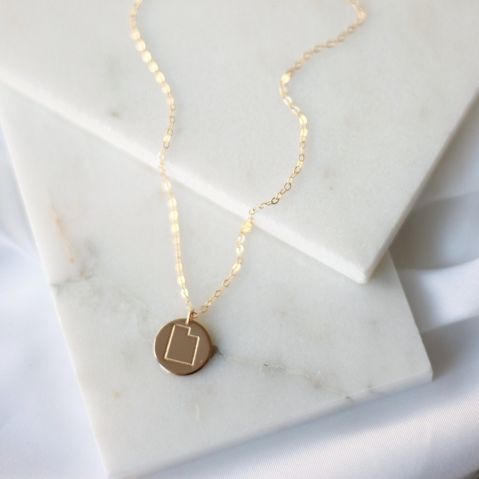 Utah State Necklace 14k Gold Filled 14k Rose Gold Filled | Etsy