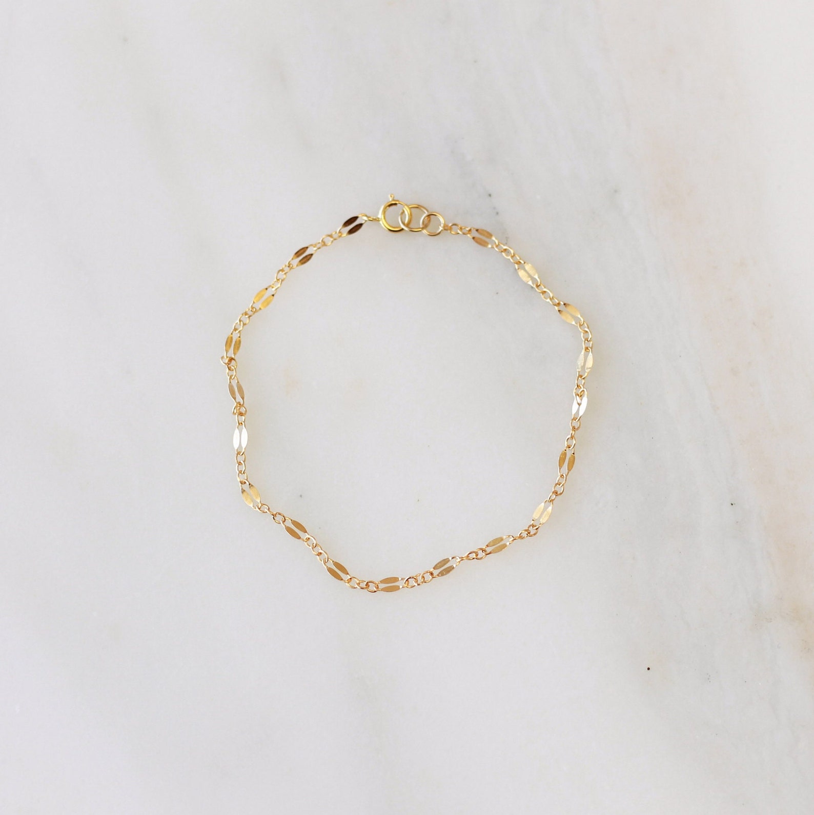 Lace Chain Bracelet Gold Silver or Rose Gold Basic Chain - Etsy