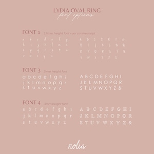 Lydia Oval Initial Ring • Personalized Jewelry - Gift for Her - Oval ...