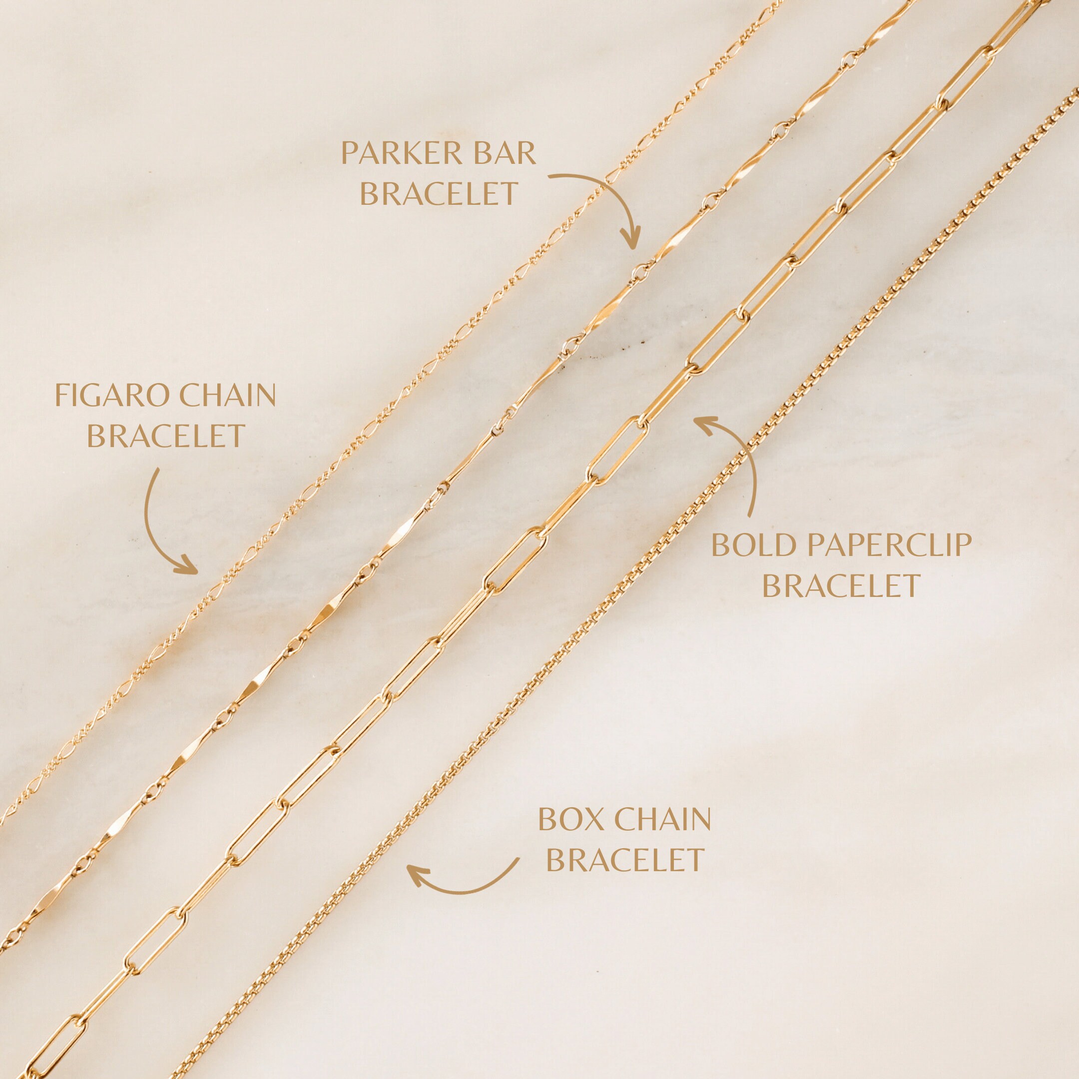 Figaro Chain Bracelet • Gold or Silver - Long and Short Chain - Dainty ...