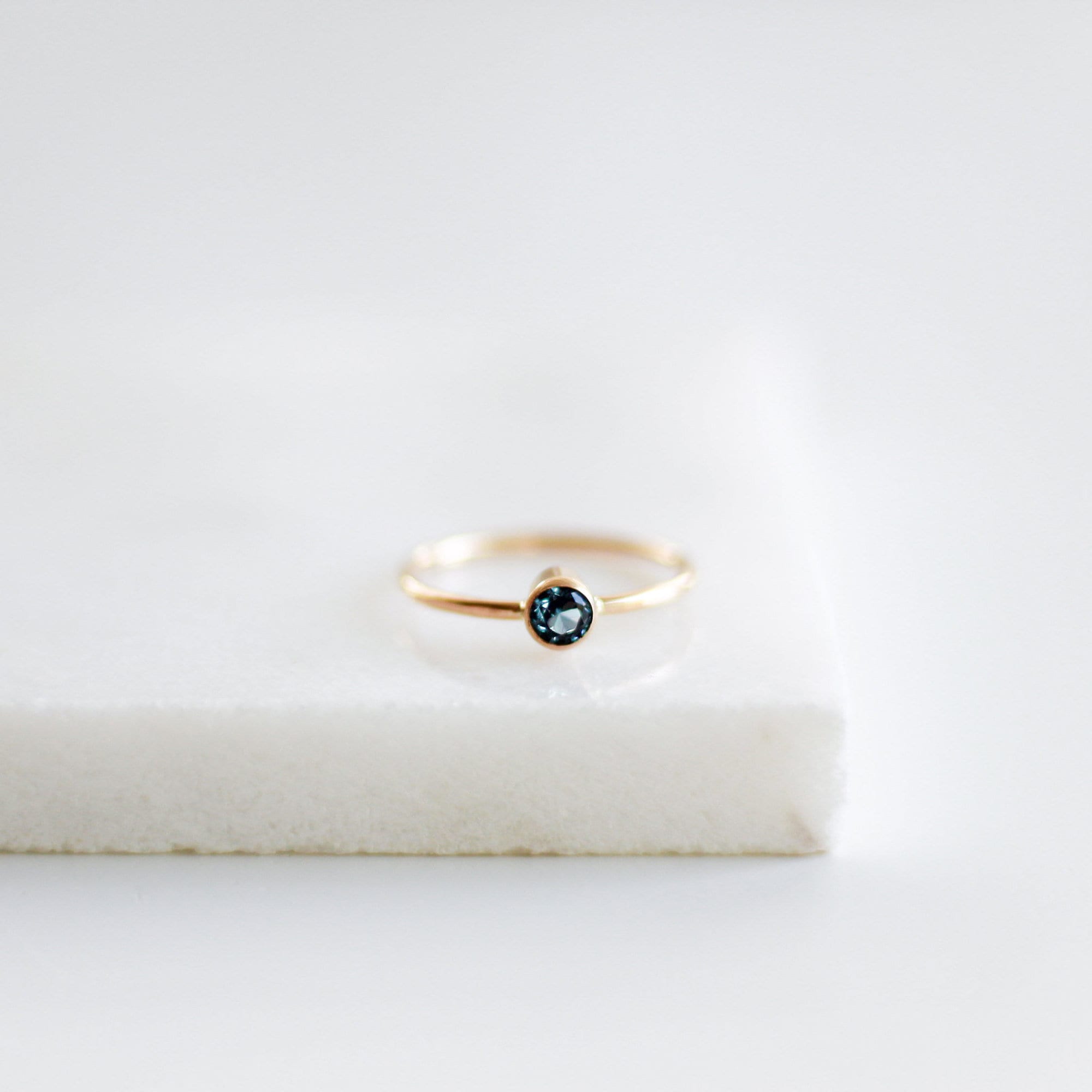 Blue Zircon Ring December Birthstone Ring 14k Gold Fill or | Etsy